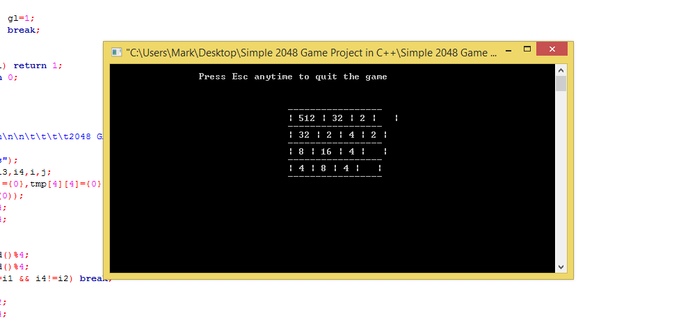Simple 2048 Game Project in C++ Free Source Code | SourceCodester